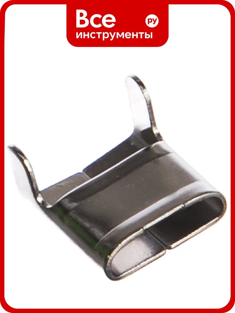 Скрепы FORTISFLEX СМ/316/-12, 100шт 72038, из нержавеющей стали, универсальная офисная скрепа, повышенная прочность