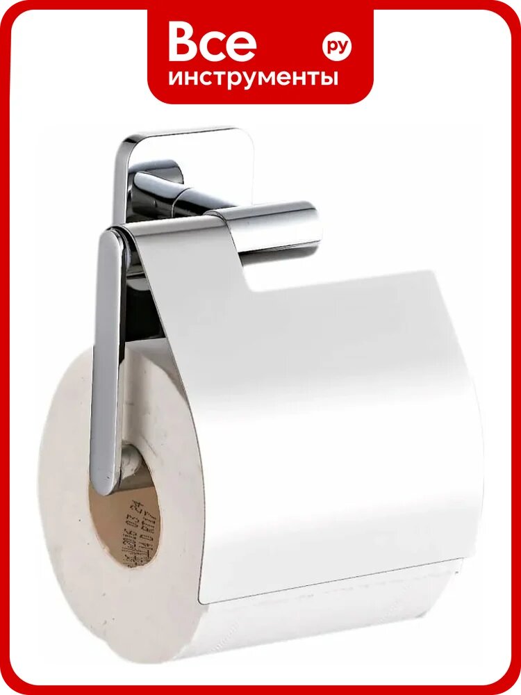 Бумагодержатель Ekko E1403, металл, хром, настенный, саморезы, 19x7x27 см