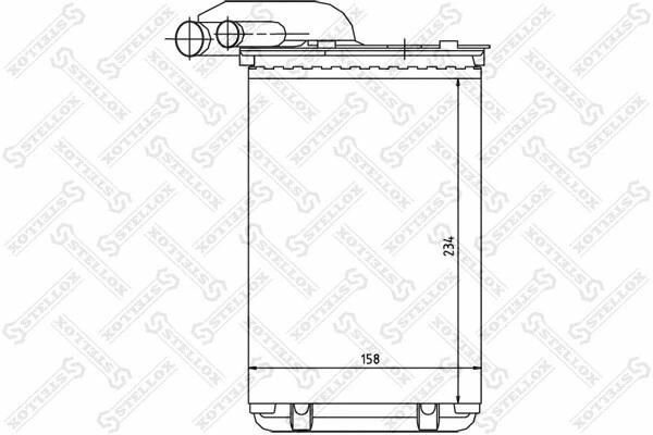 Радиатор печки STELLOX 10-35014-SX Renault Megane, Clio 90>