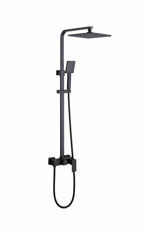 Душевая стойка Abber Daheim AF8220BL матовая черная
