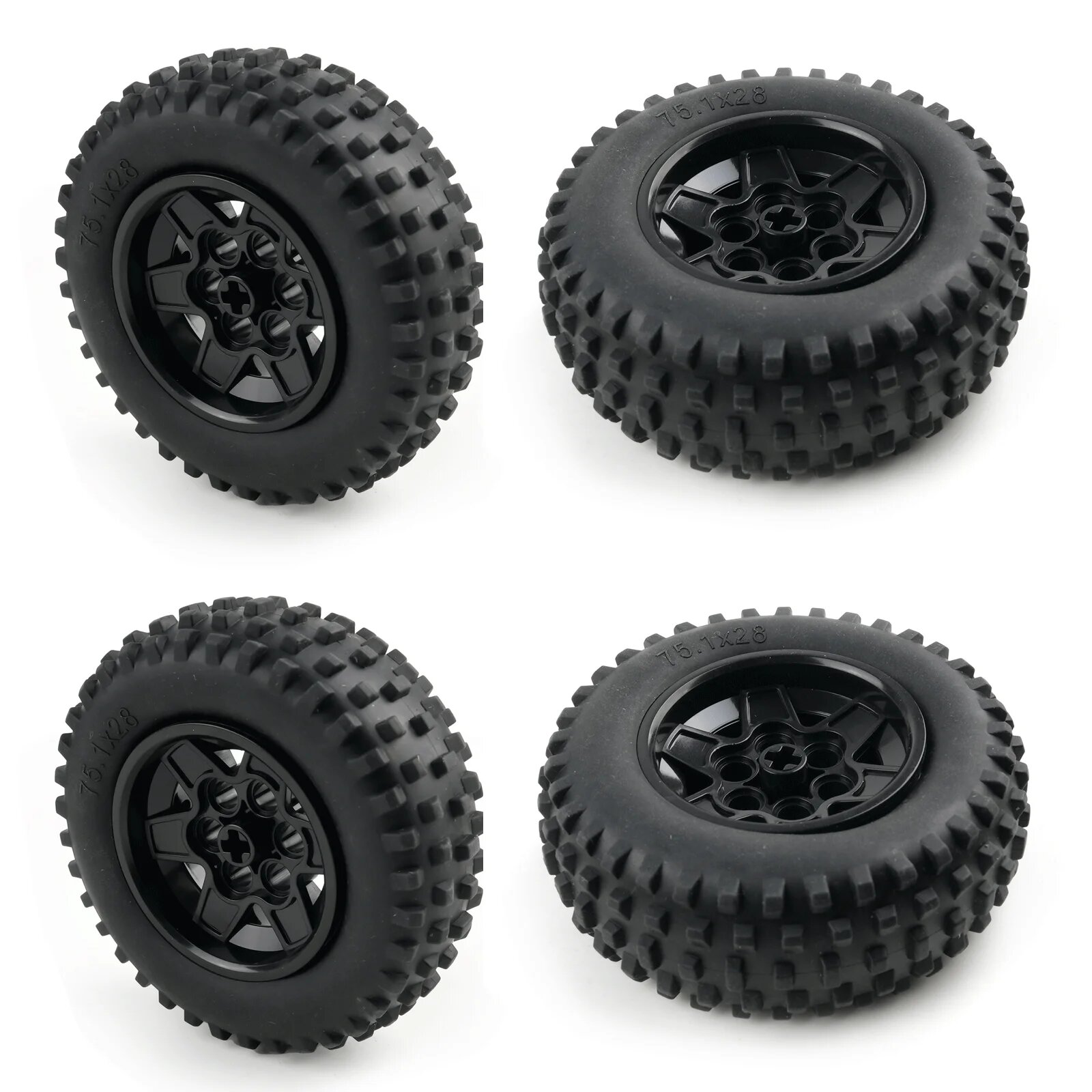 Конструктор Stemedu 4WD автомобиль Черный, Just 4PCS Wheel
