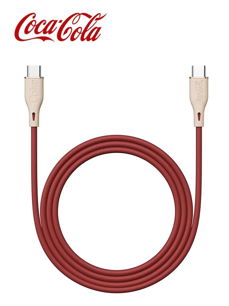 Coca-Cola Кабель для мобильных устройств USB Type-C/USB Type-C, 1 м, бордовый