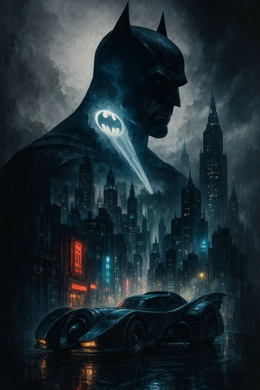 Картина по номерам /Batman/40x50cm цифровая живопись маслом, Бескаркасный рисование по номерам без рамки