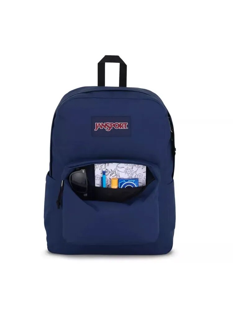 JanSport Рюкзак SuperBreak, темно-синий, политекс, 42x21x33 см, средний — фото 1