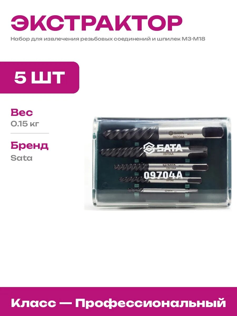 Экстрактор для сорванных винтов набор для демонтажа болтов