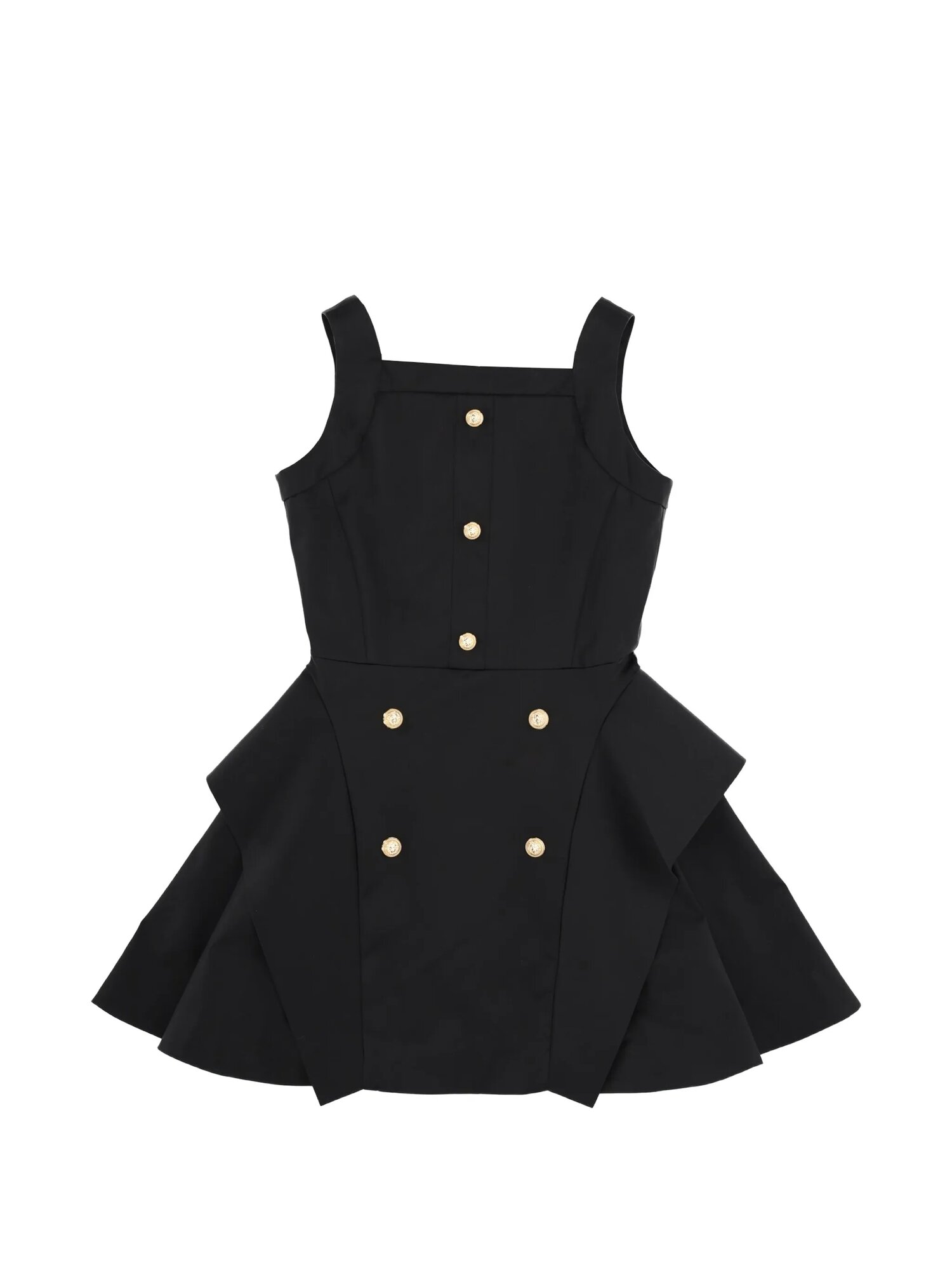 Платье Embossed-button flared dress