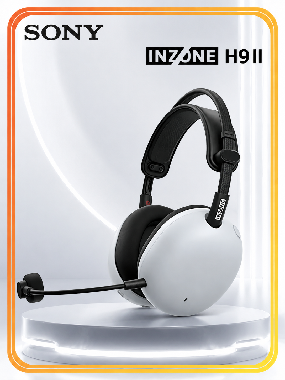 Sony Наушники беспроводные с микрофоном Sony INZONE H9 II, Bluetooth, Радиоканал, USB Type-C, белый