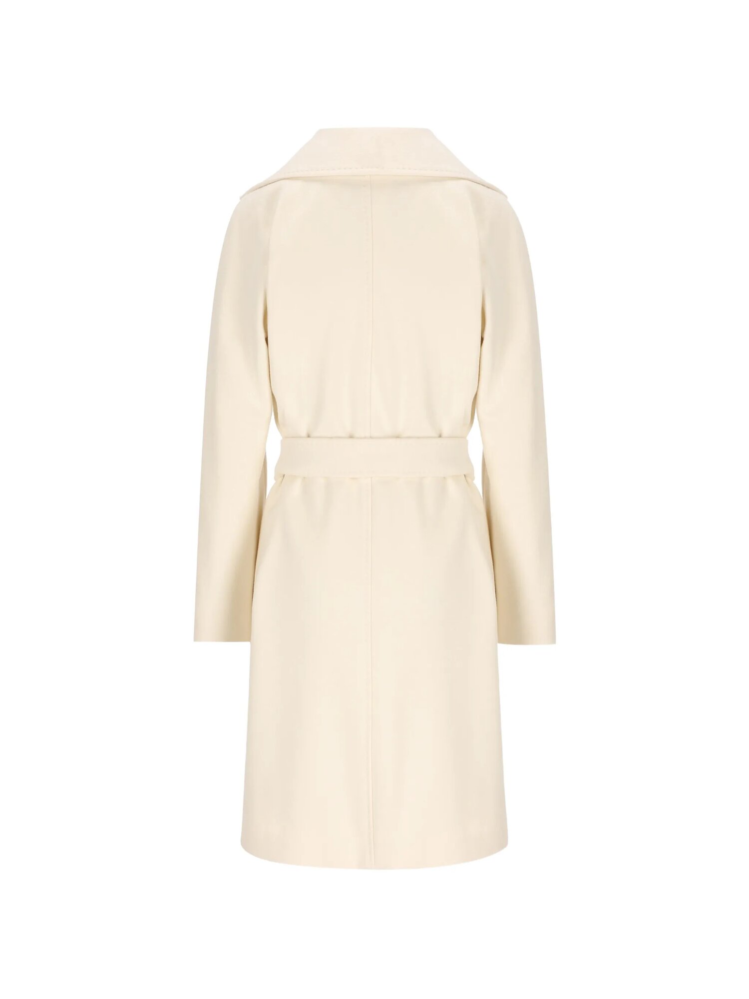 Пальто Max Mara Belted coat, размер 38, бежевый/белый — фото 1