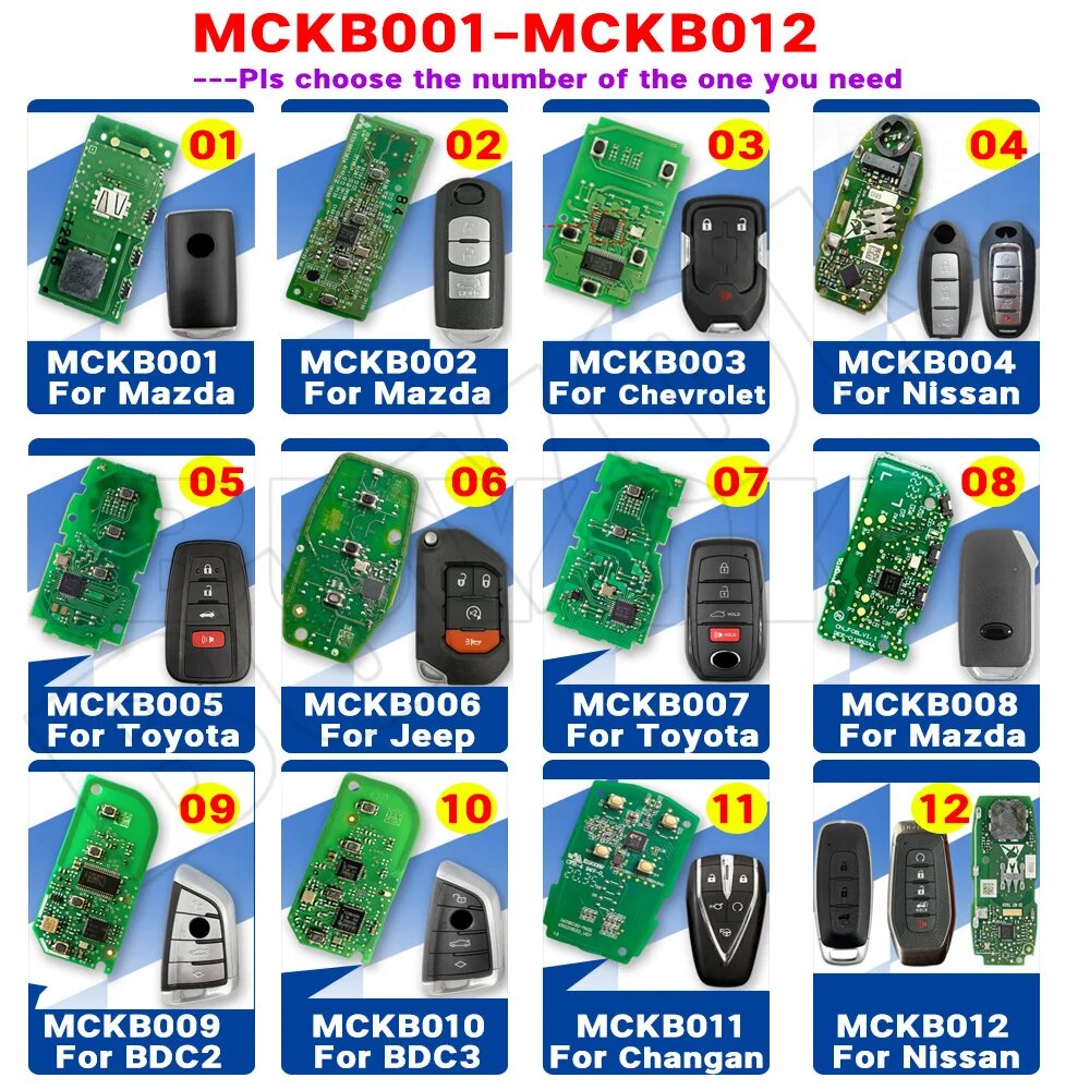 Адаптер-основа Super NXP Killer Tool для всех смарт-ключей NXP Toyota, 01, MCKB001-MCKB012