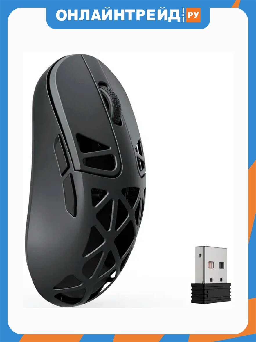 Мышь Keychron M3 Mini Metal Edition - 3 типа подключения, чёрная, 8000 Гц