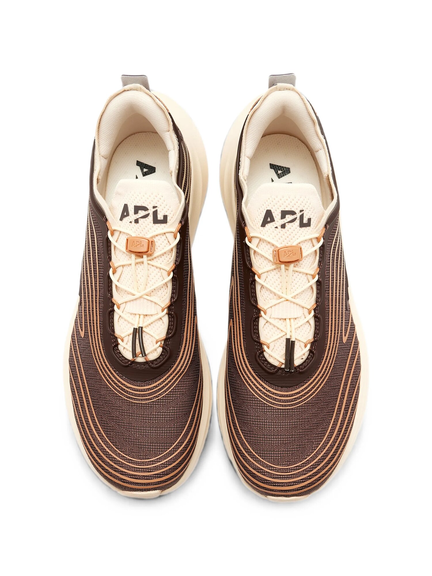 Кроссовки Athletic Propulsion Labs Panelled toggle-fastening sneakers, размер 8, коричневый/серый/оранжевый — фото 1