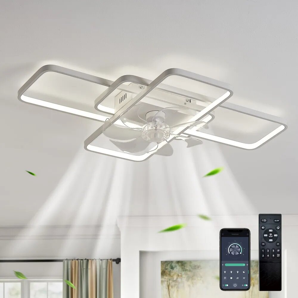 JIINOO Люстра, LED, 120 Вт