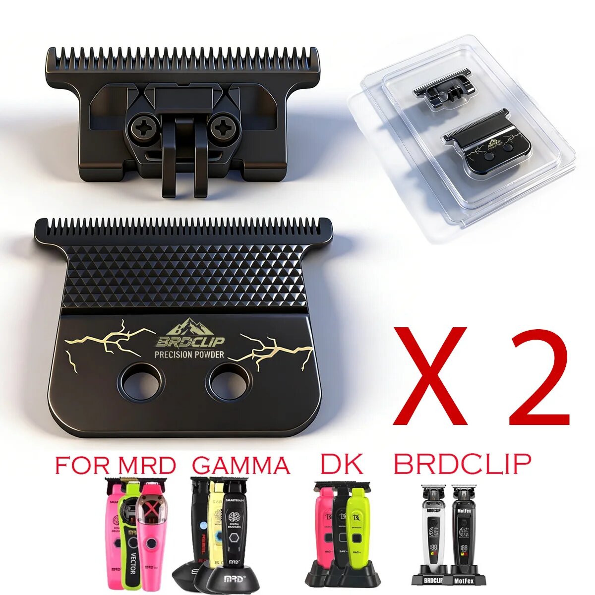 Сменное лезвие BRD Blade Professional BRDCLIP DLC для машинки для стрижки волос 116 Blade 2PC