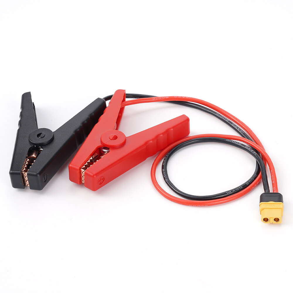 Провод силиконовый 14AWG 19.69 дюймов с коннектором XT60 (мама) для солнечных кабелей и зарядных устройств автомобильных аккумуляторов, без аккумулятора, цвет красно-черный