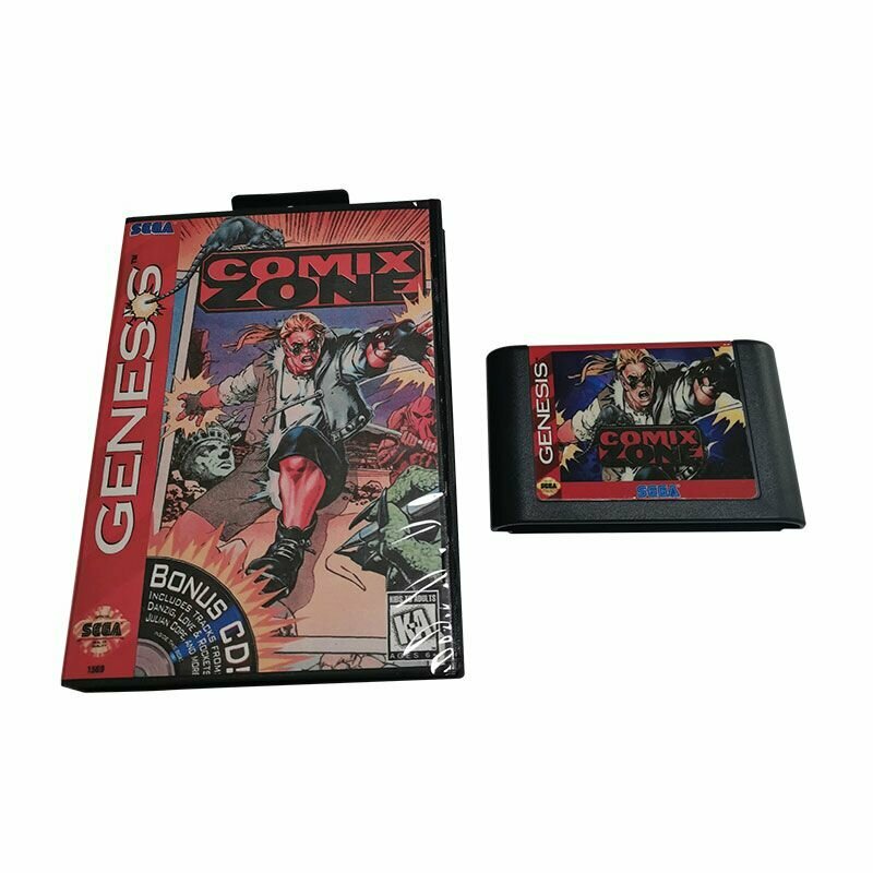 Игровой картридж для sega 16 бит: Comix Zone в коробке Comix Zone картридж sega 16 бит игра