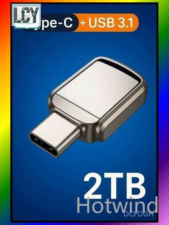 Флешнакопитель 2 ТБ USB 3.1 TypeC, универсальный премиум USB 3.1 Type-C 2TB