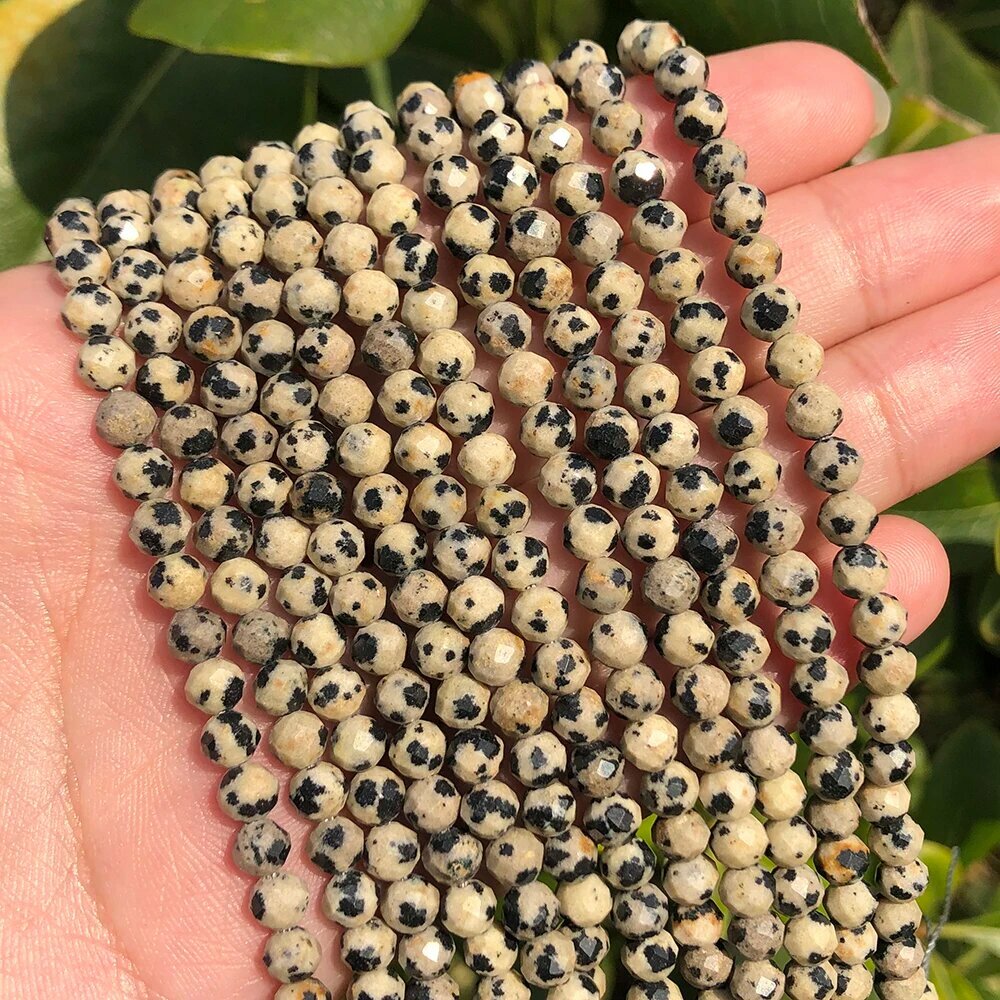 Синий сапфир бусины TTUIJI 2/3/4 мм 3mm 115pcs, Dalmatian Jasper
