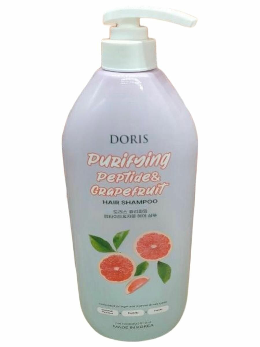 Jigott Doris Hair Shampoo Purifying Peptide & Grapefruit Шампунь для волос очищающий с пептидами и грейпфрутом, 1000 мл