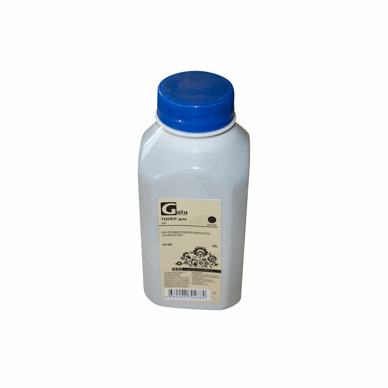 Тонер H108 для HP Color LaserJet M477fdn, M377dw, M570DN, M180N, M551, M451dn, M351a, M477fdw GalaPrint черный 55г