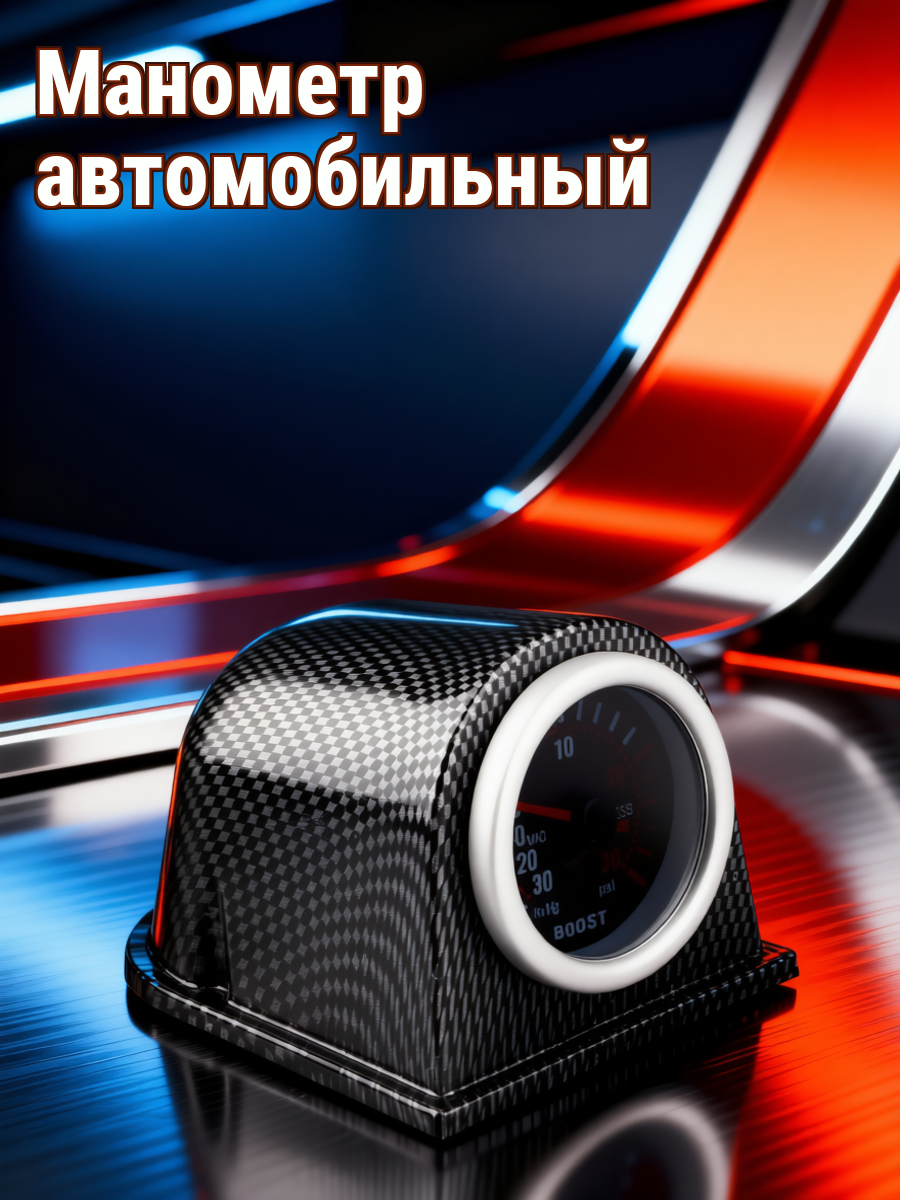 1 Набор Манометров 55Мм С Подсветкой Белого Цвета Для Авто Измерение Давления In-Hg Psi 5.2Cm