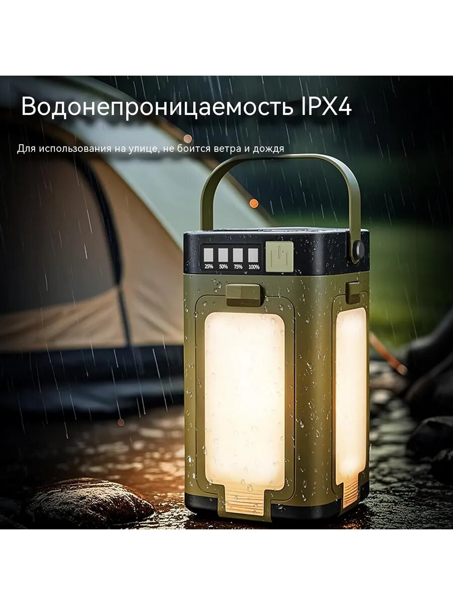 Солнечный перезаряжаемый кемпинговый фонарь