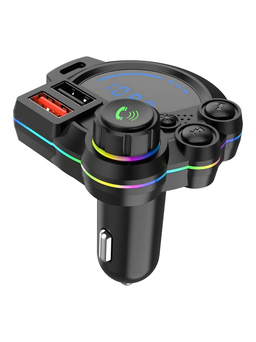 FM-трансмиттер в авто Bluetooth 5.3, быстрая зарядка