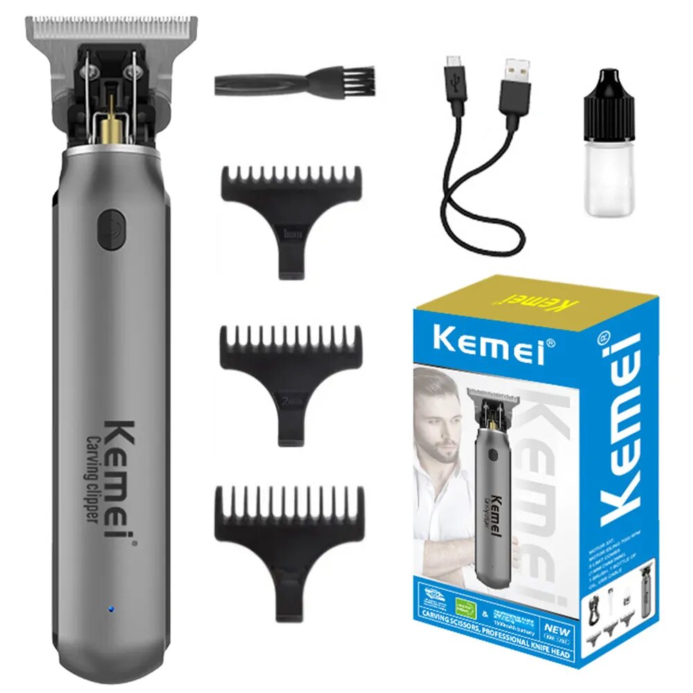Kemei Машинка для стрижки 1072851-d585, серебристый