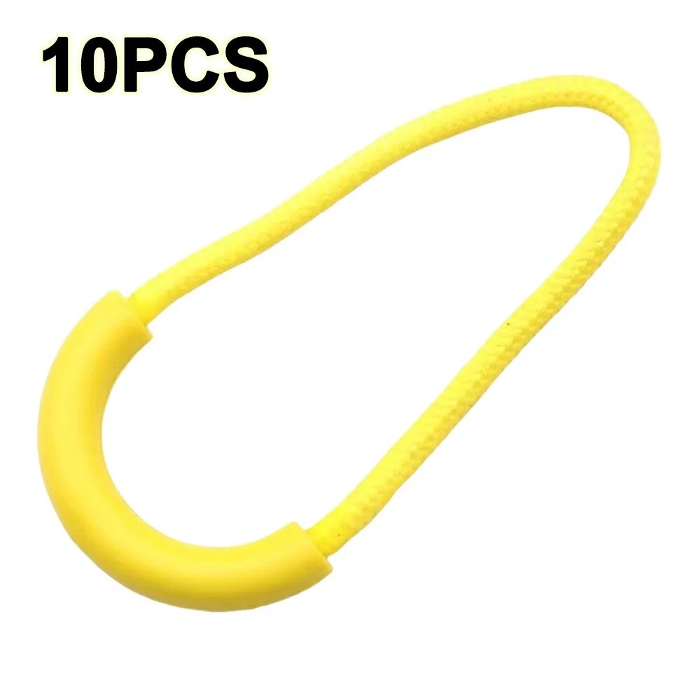 10 шт. Пластиковые крючки-пуллеры для молний Желтый, Yellow