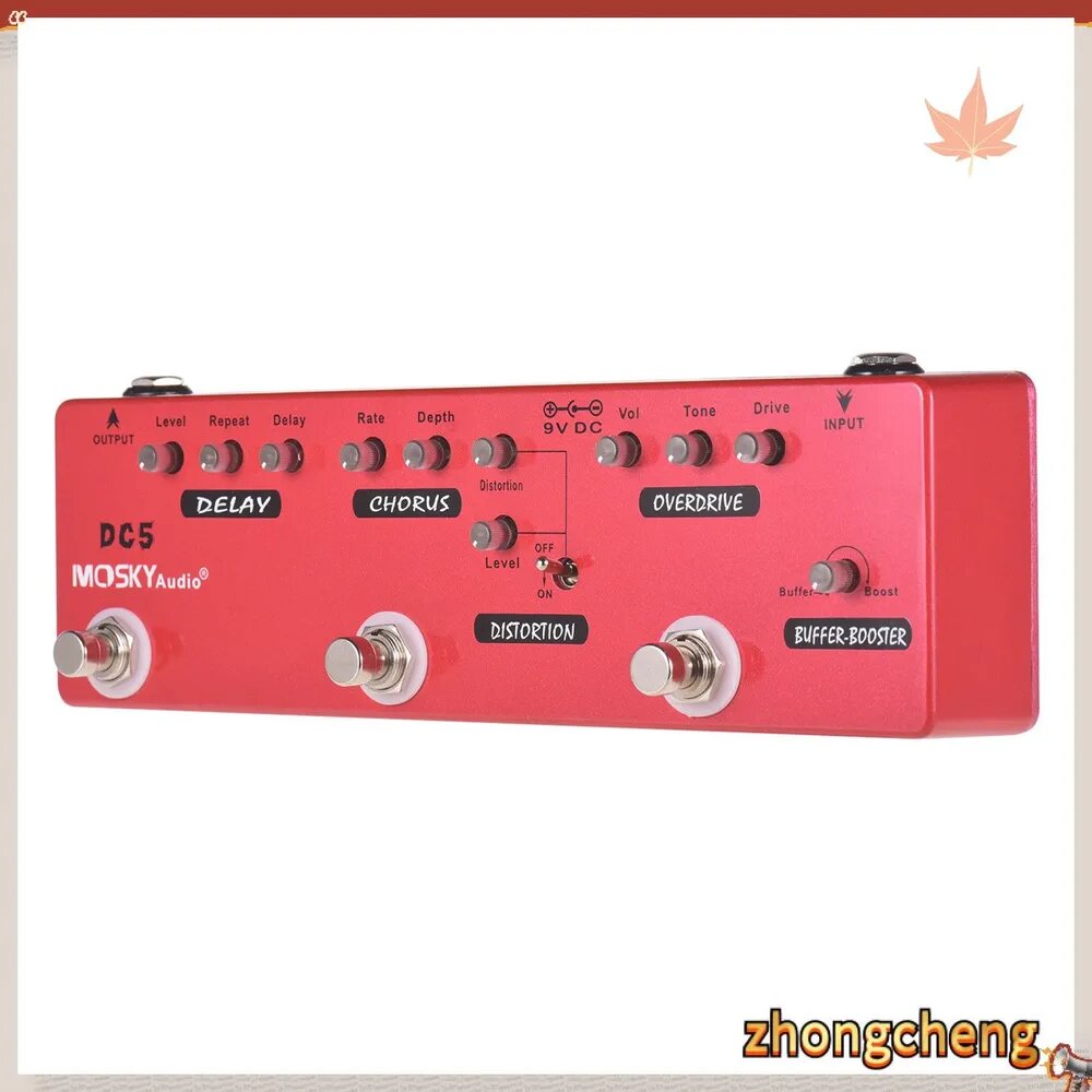 MOSKY Audio DC5 Процессор эффектов для гитары Delay Chorus Distortion Overdrive Buffer-Booster