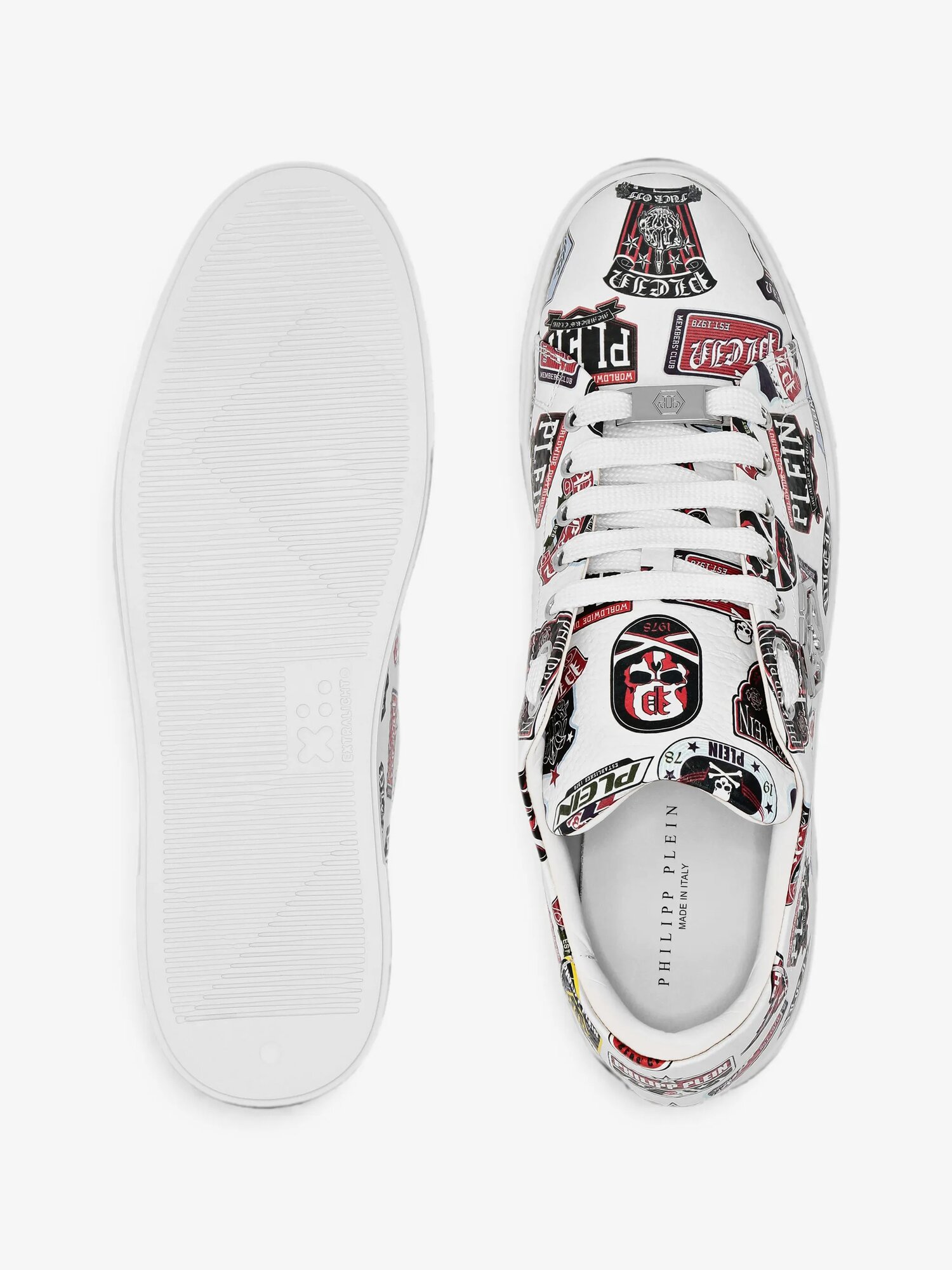 Кроссовки PHILIPP PLEIN Carson Patches, размер 47, бежевый/белый — фото 1