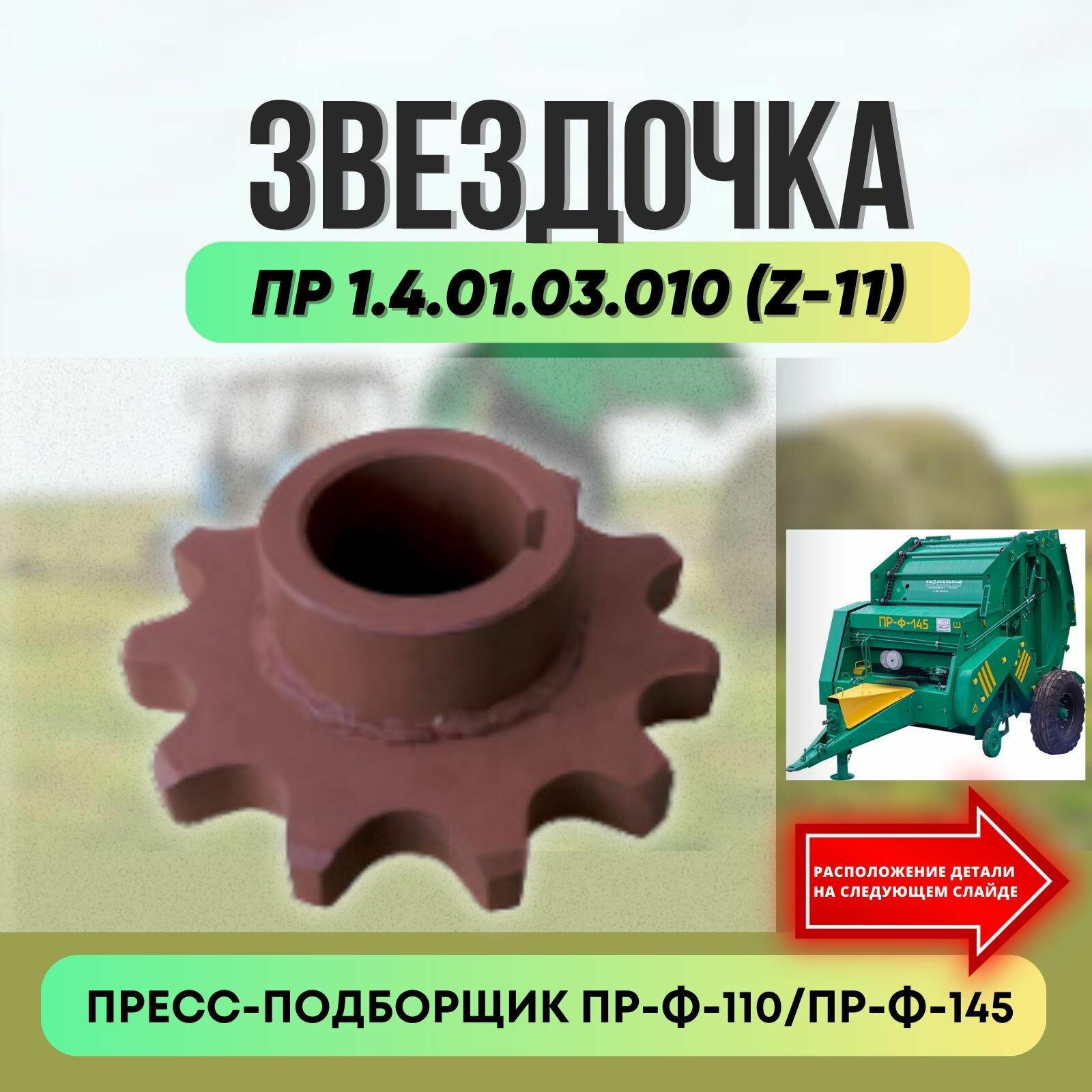 Звездочка ПР 1.4.01.03.010 ПР-Ф-110/145