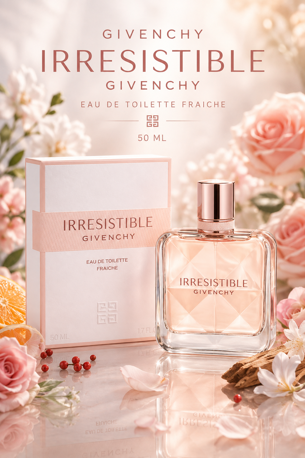 Givenchy Irresistible женская туалетная вода Fraiche 50 мл цветочно-пряный женский