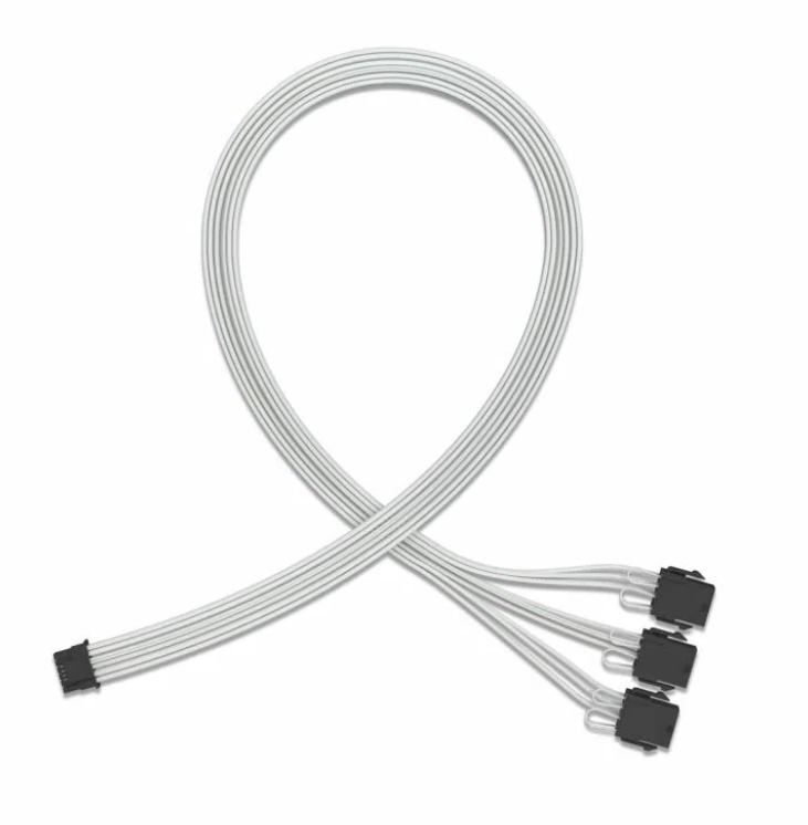 Удлинительный кабель PCI-e 5.0 16-контактный (12+4) - 3x8 PCI-E в оплетке, удлинительный кабель блока питания 12VHPWR 16AWG для графических процессоров 3090Ti и RTX