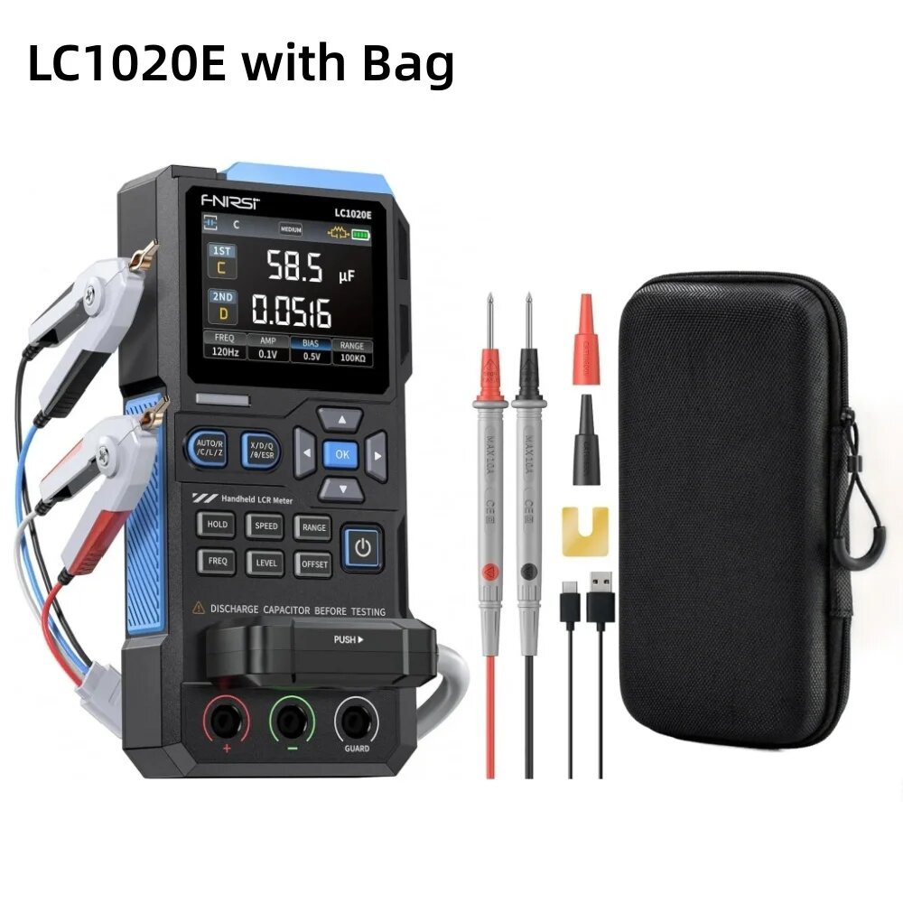 FNIRSI Портативный Цифровой LCR-метр 1020E with Bag