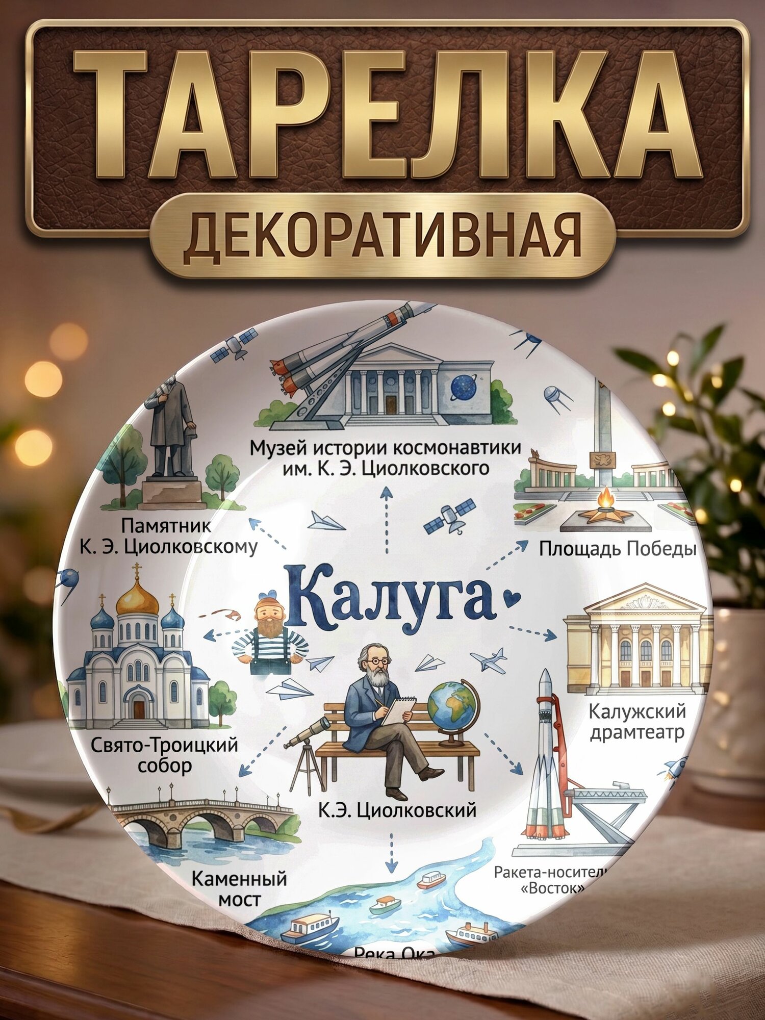 Тарелка декоративная Калуга