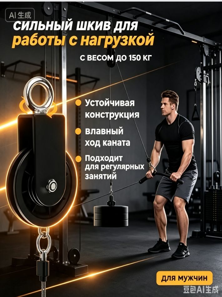 Колесо шкива подшипника силовой тренировки с вращением на 360 градусов