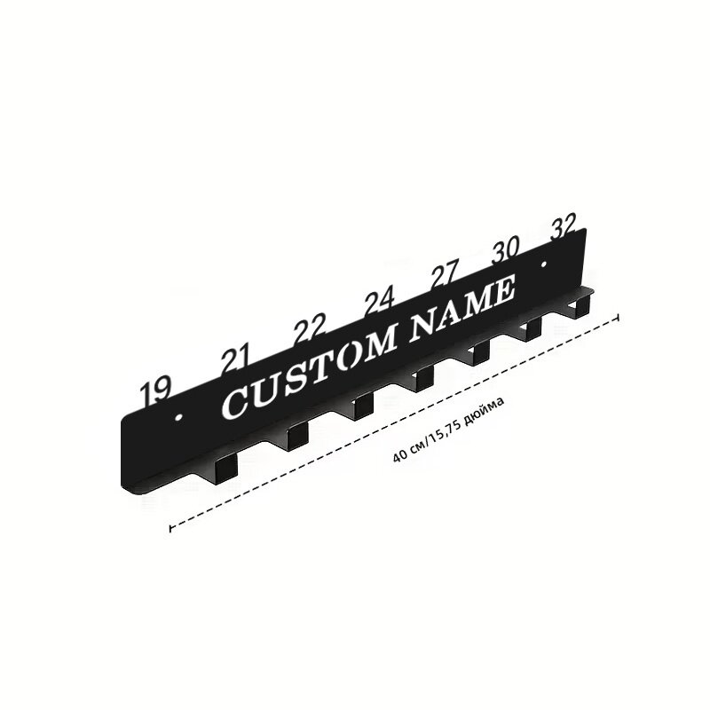 Настенный держатель для гаечных ключей на 7 отверстий, подходит для 19–32, для гаража и мастерской