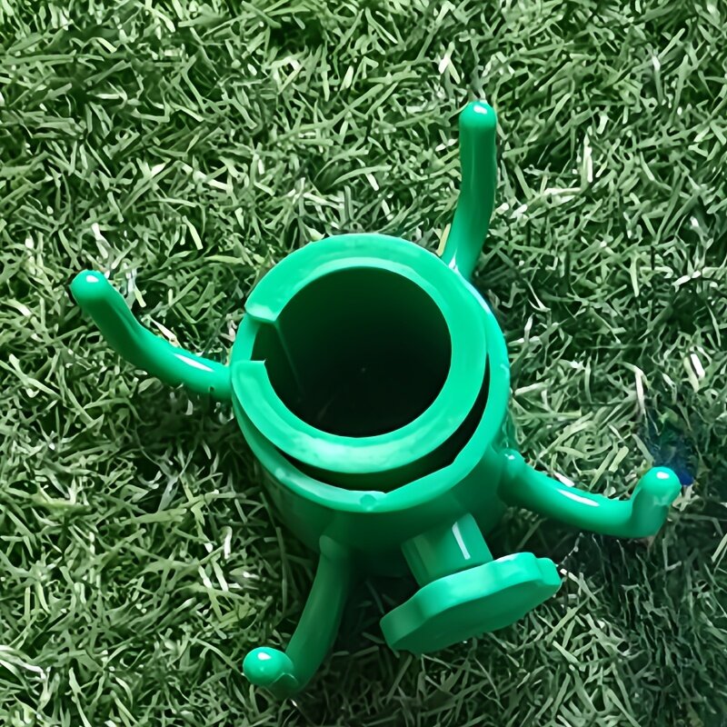 Крюк для зонта многофункциональный регулируемый с 4 зажимами для полотенец, сумок и шляп, пластиковый, для пляжа и кемпинга, 1 шт, зеленый