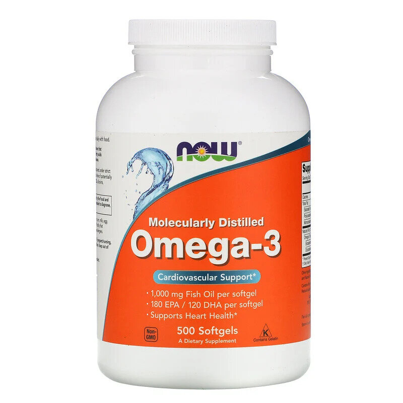 Now Foods Omega 3 1000 мг 500 капс