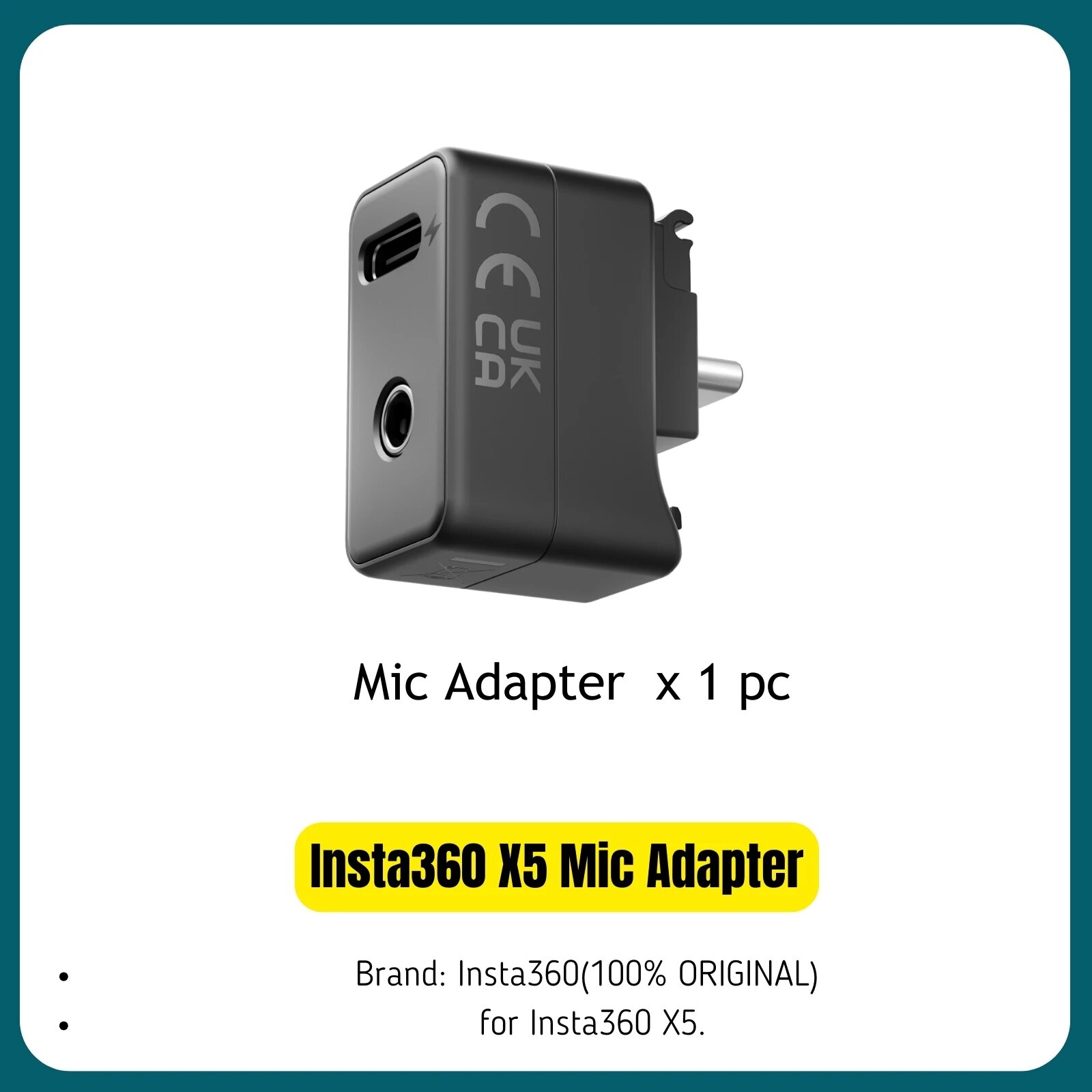 CYNOVA Крепление Cold Shoe для DJI Mic Mini и Mic 2 для Insta360 X5 Audio Adapter
