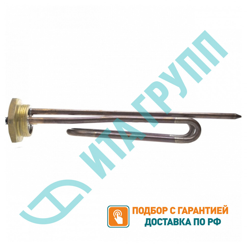ТЭН 1,5кВт (1500Вт) RCT, резьбовой 42 мм для Ariston, De Luxe, Real, Thermex, под анод М6, 20296