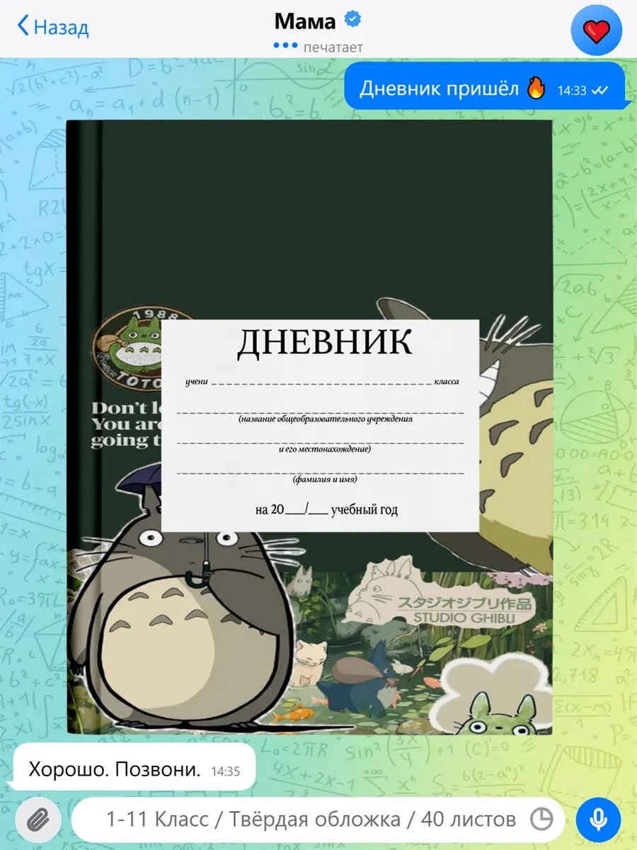 Школьный дневник с принтом Роблокс