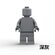 Серый LEGO Minifigure без рисунка