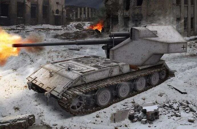 35A026 Самоходное орудие Waffentrager auf E-100 (Ваффентрагер) 1/35