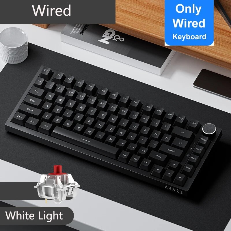 Механическая игровая клавиатура Ajazz AK820/AK820Pro Белый, AK820 Black