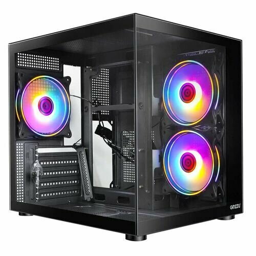 Компьютерный корпус Ginzzu V150 REV1 (V150 REV1) черный - Mini Tower, Micro-ATX, USB 3.2 Gen 1 Type-A, USB 2.0 Type-A, USB 3.2 Gen 1 Type-C