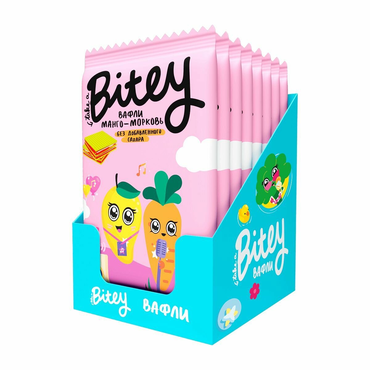 Вафли без сахара Take a Bitey Манго 8 шт х 35г без ГМО / без пальмового масла.