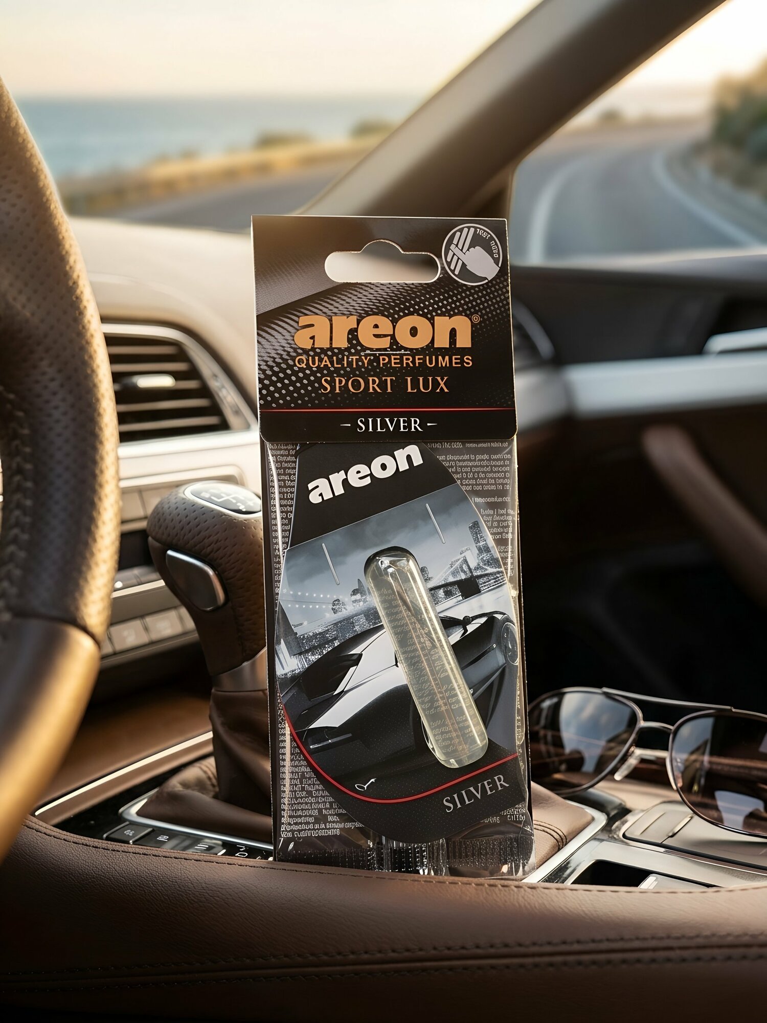 Ароматизатор в машину подвесной, гелевый, Areon, Liquid Lux Sport Silver, 46342