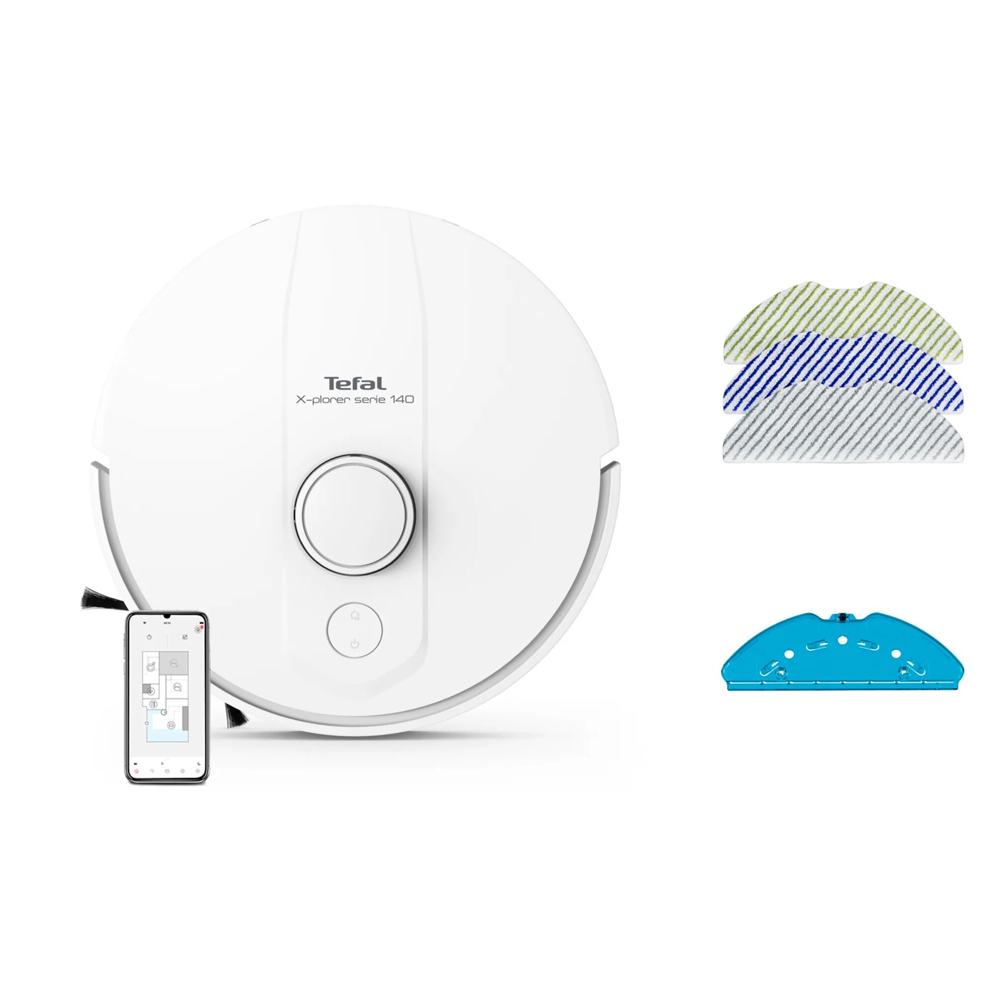 Робот-пылесос Tefal X-PLORER Serie 140 RG9177WH Интеллектуальная навигация(камера и лазер), Время работы: до 120 мин
