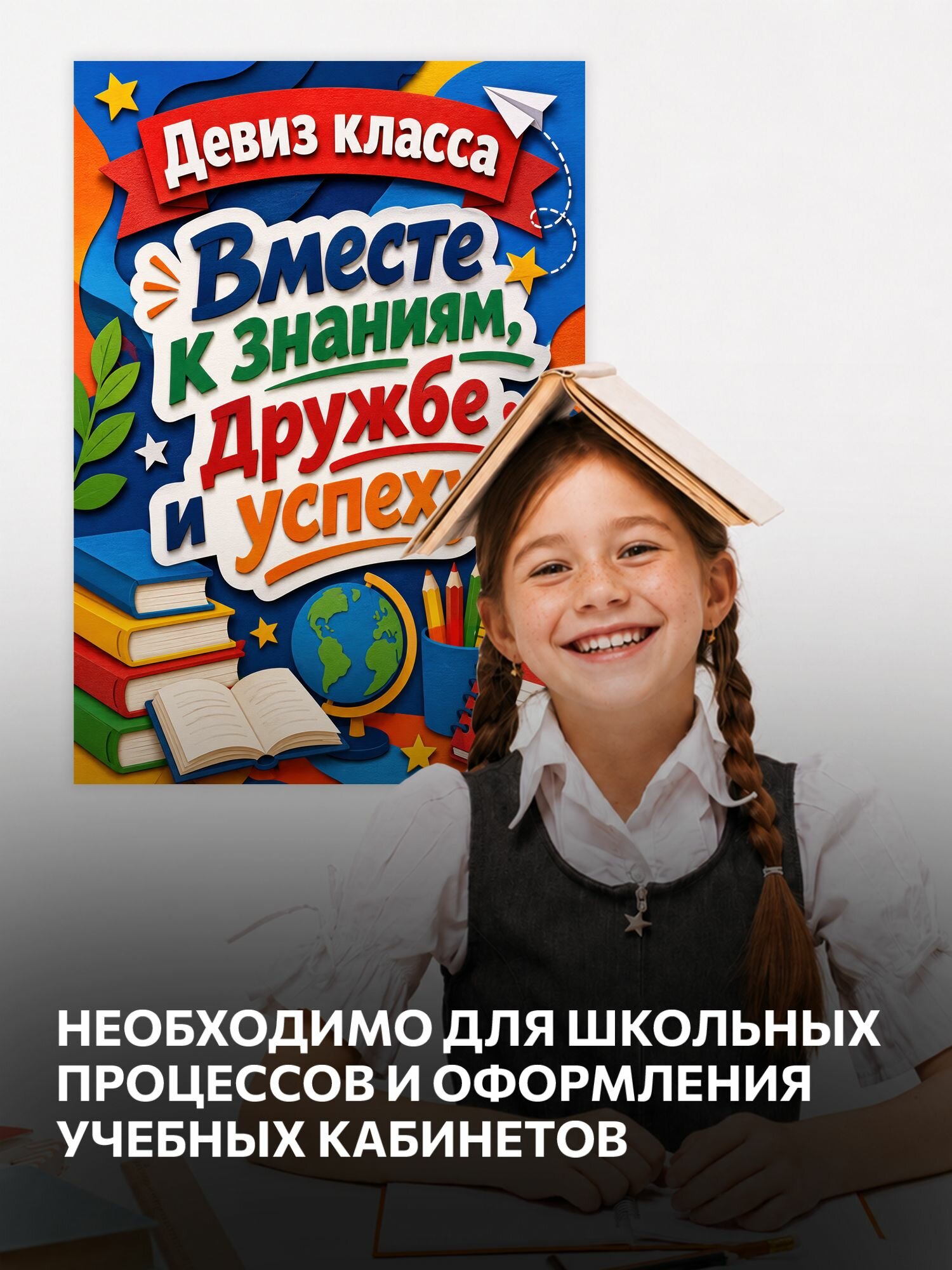 Плакат девиз класса, для школы, в класс — фото 1